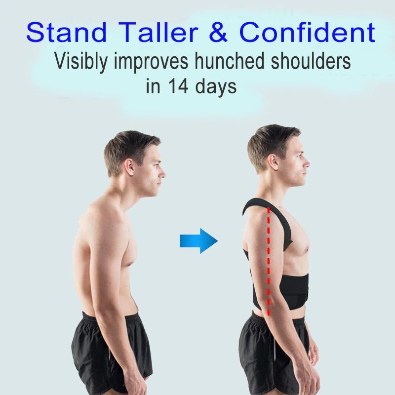 Adjustable Posture Corrector Back Support Shoulder Back Brace Posture ...