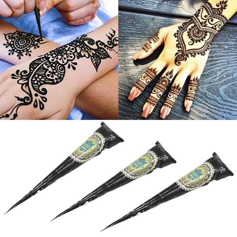 Tatouage Noir Au Henné Indien Biologique, Mode Pommade Naturelle D'Art ...