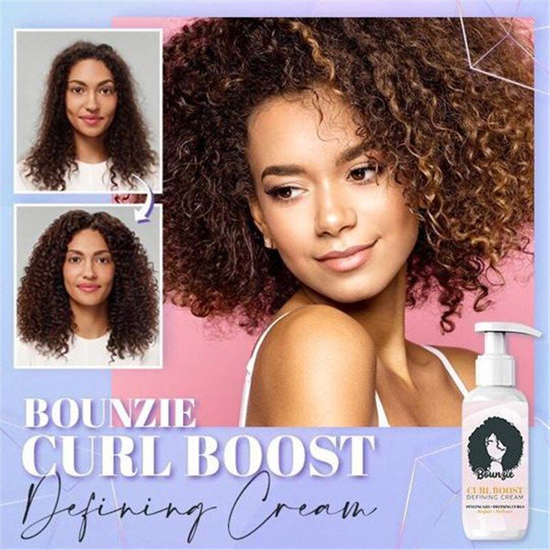 Bounzie Curl Boost 정의 크림 퍼펙트 컬 헤어 부스터 인스턴트 효과 건조 Frizz Control 헤어 스타일 세팅 크림