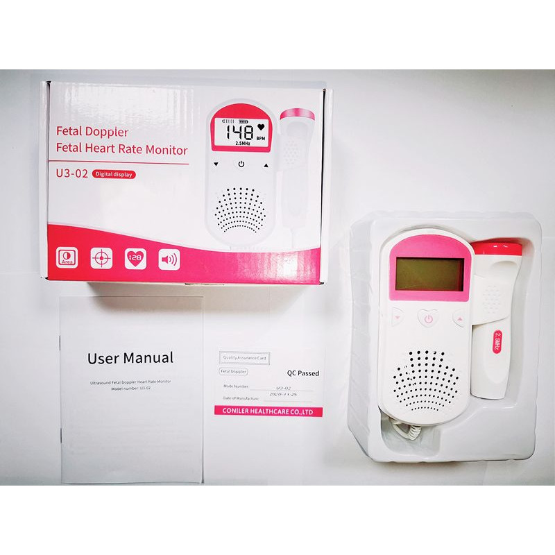 Household Doppler Fetal Portable Pregnant Baby Heart Rate Monitor 2 ...