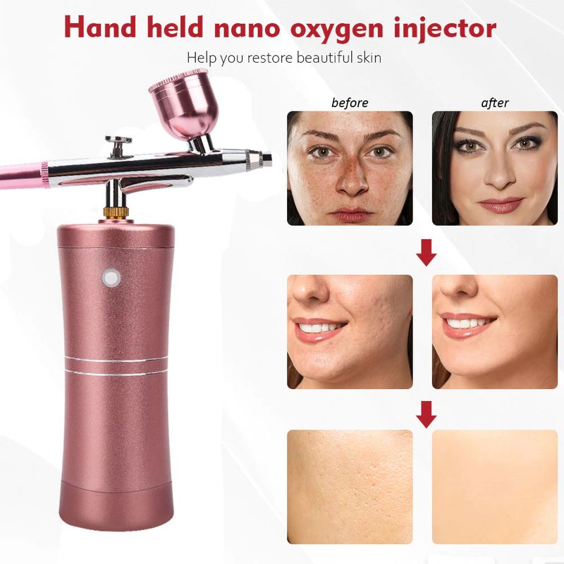 Facial Airbrush Water Oxygen Injector Machine Compressor Nano Fog Mist ...