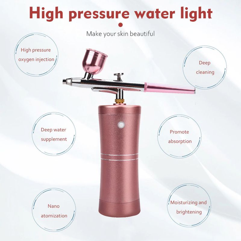 Facial Airbrush Water Oxygen Injector Machine Compressor Nano Fog Mist ...