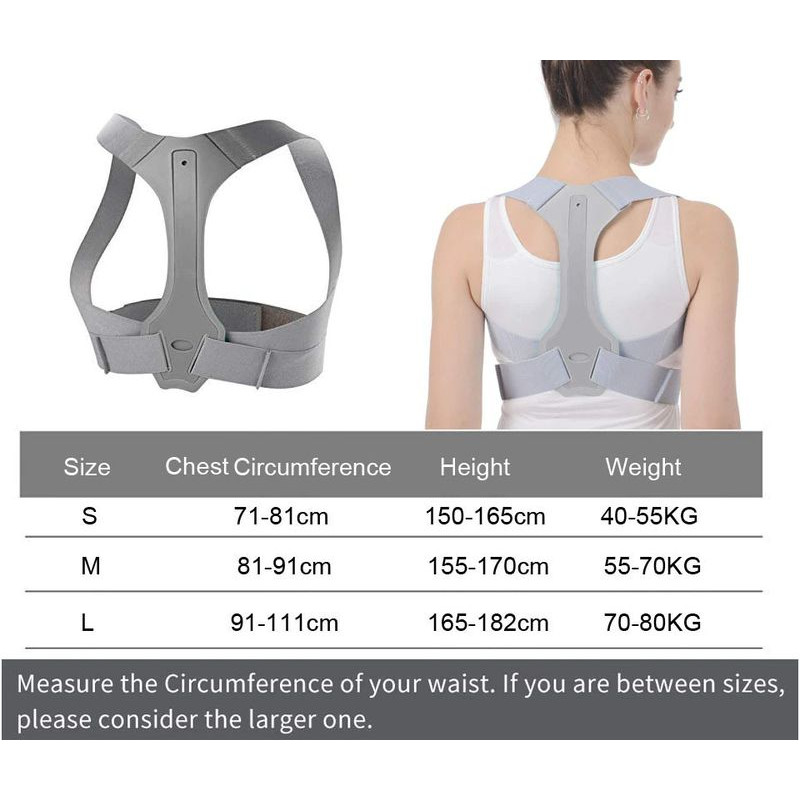 Back Posture Corrector Therapy Corset Spine Support Belt Lumbar Back ...