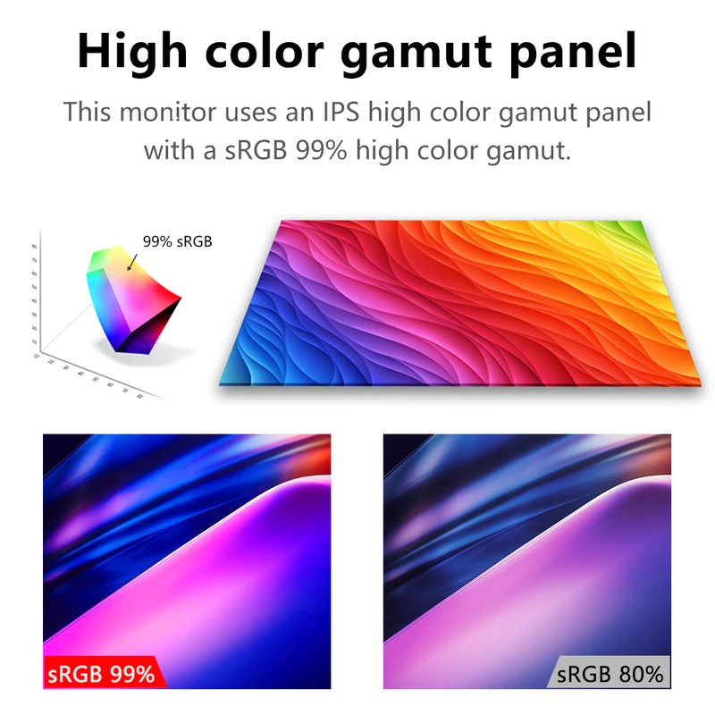 Mucai 24/27 Inch 2K Monitor 75Hz Desktop Pc Lcd Qhd Display Gaming Flat ...