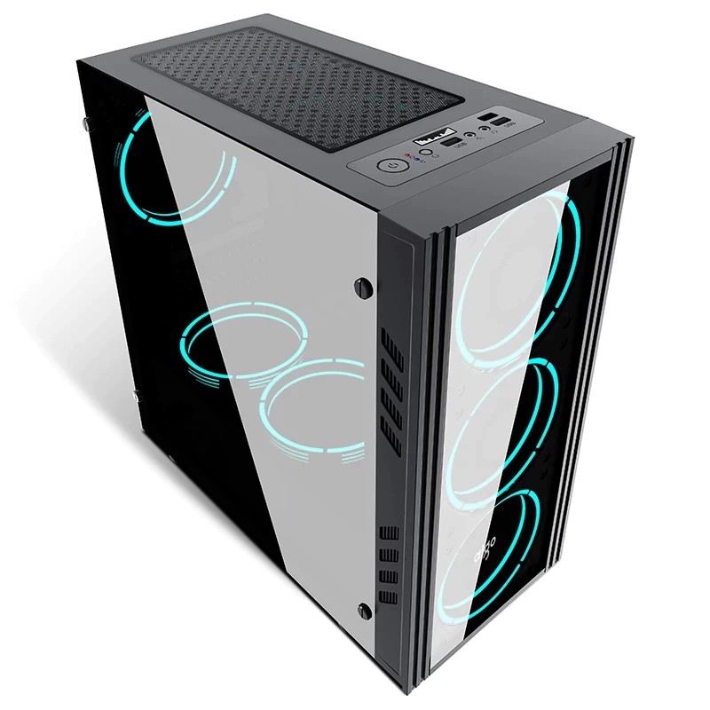 Aigo Pc Gaming Case Atx Tower Computer Case With 120Mm Pwm/Argb Fan ...