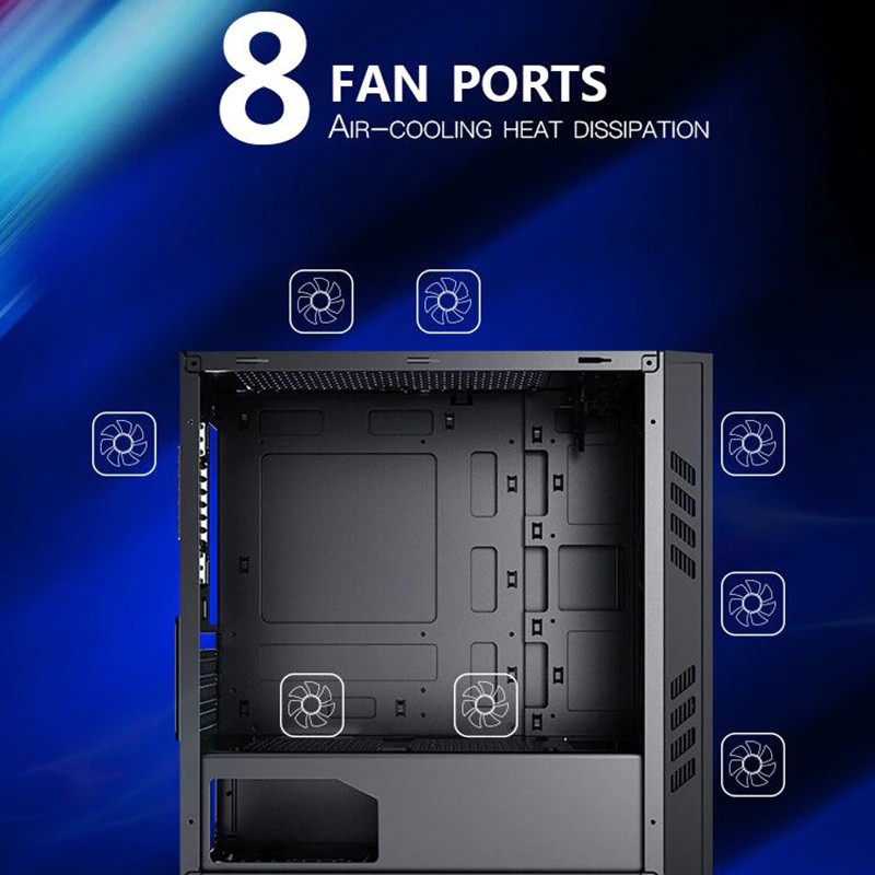 Aigo Pc Gaming Case Atx Tower Computer Case With 120Mm Pwm/Argb Fan ...