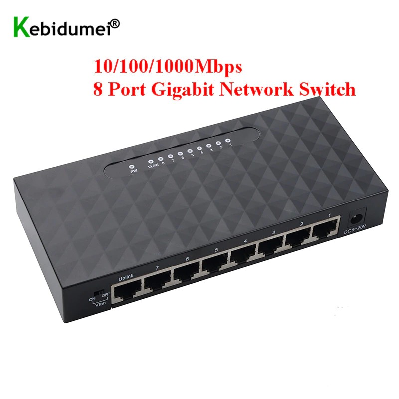 10/100/1000Mbps 8 Port Gigabit Network Switch Gigabit Ethernet Network ...