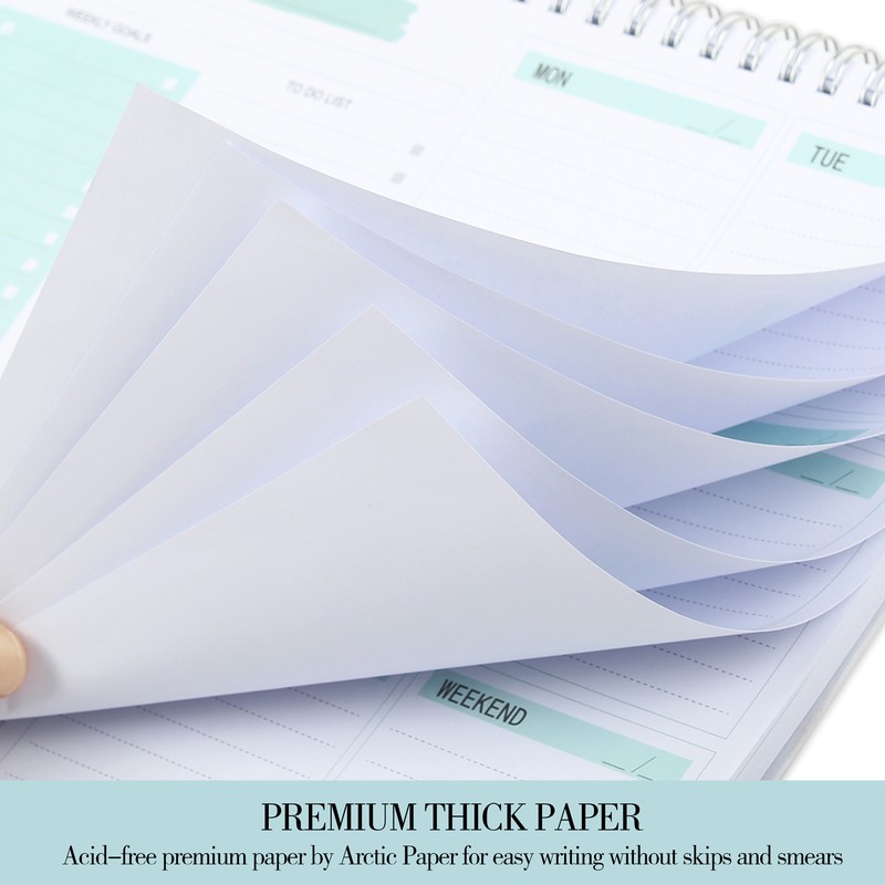 Daily Non-Dated Planner Desktop Notepad To-Do List Habit Tracker School ...