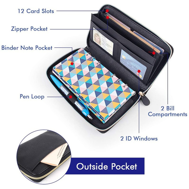 All-In-One Cash Budget Binder Envelope System Wallet With Envelopes ...