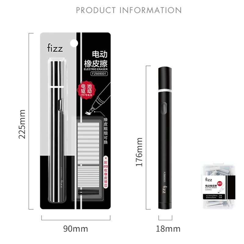 Fizz – Effaceur Électrique Avec 20 Recharges En Caoutchouc, Pour ...