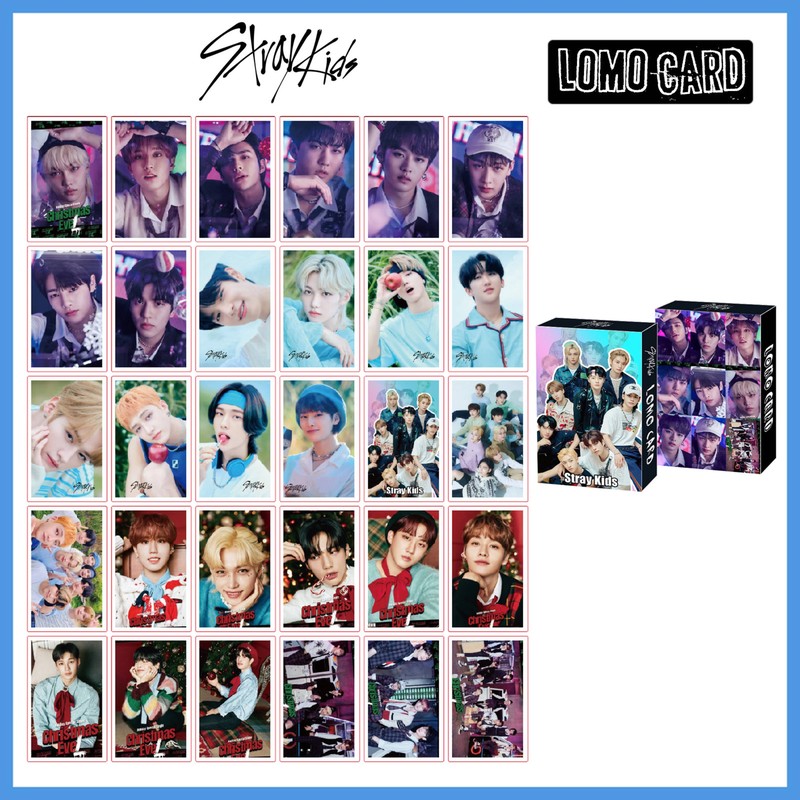 30Pcs/Box Kpop Stray Kids Lomo Card Set Festa Lomo Photocard Photo ...