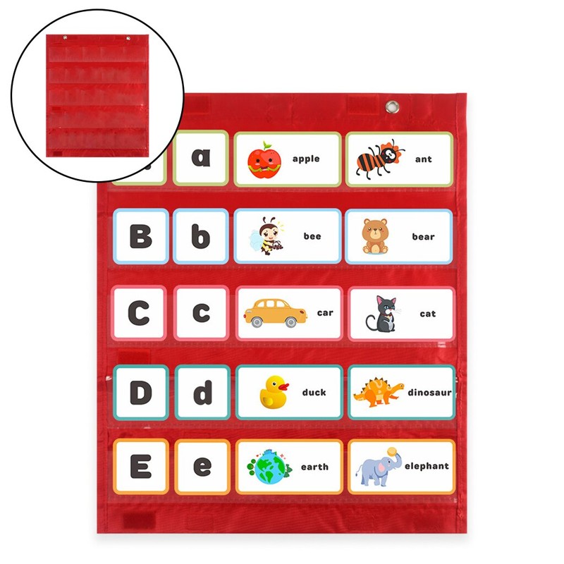 Teacher Class Schedule Magnetic Pocket Chart Double-Sided 5+2 Wall ...