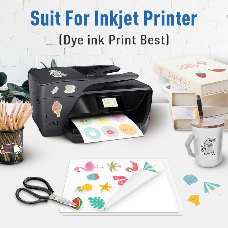 10/50 Sheets A4 Printable Vinyl Sticker Paper Waterproof Matte Self ...