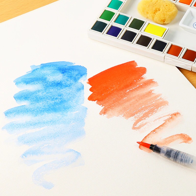 Barteen-Papel De Acuarela 100% Algodón Profesional, 20 Hojas Pintadas A ...