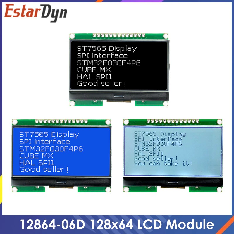 Lcd12864 12864 06d 12864 Lcd Module Cog With Chinese Font Dot Matrix