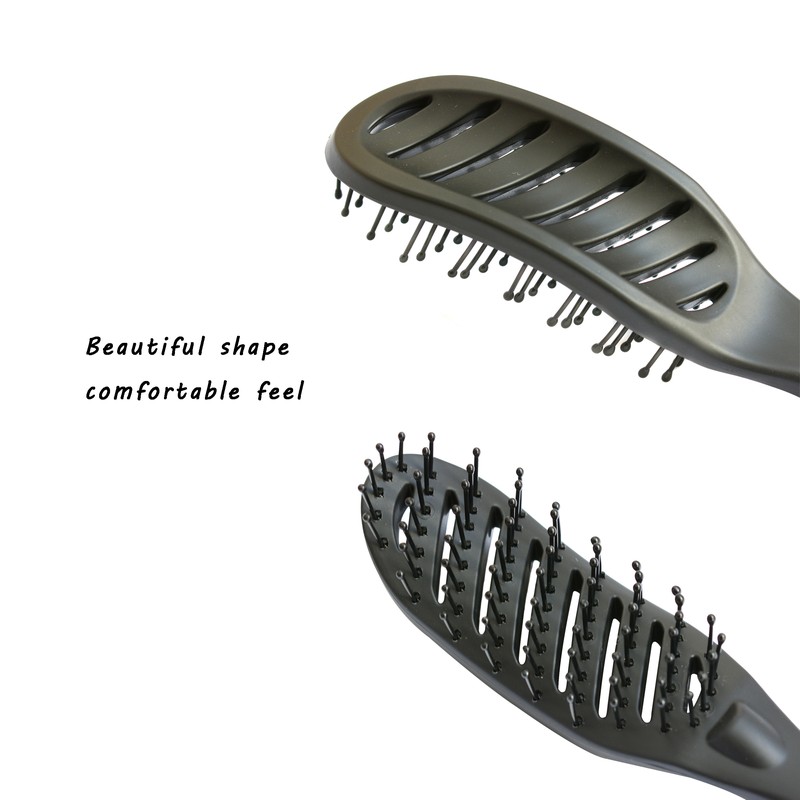 Pro Salon Anti-Static Heat Curved Vent Comb Rows Tine Brushes Scalp ...