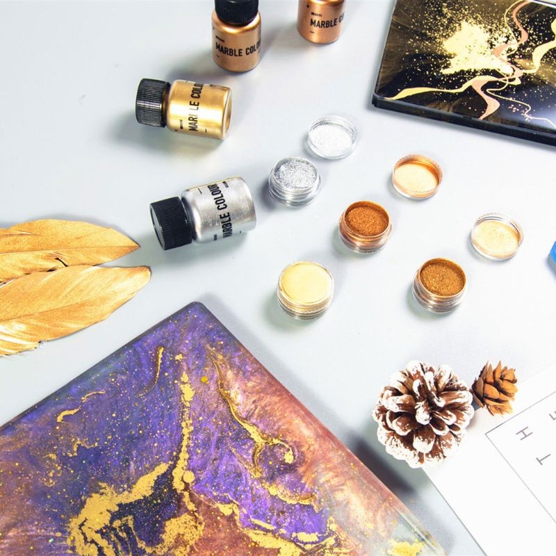 Juego De Pigmentos Metálicos Para Fabricación Joyas, Colorante Resina ...