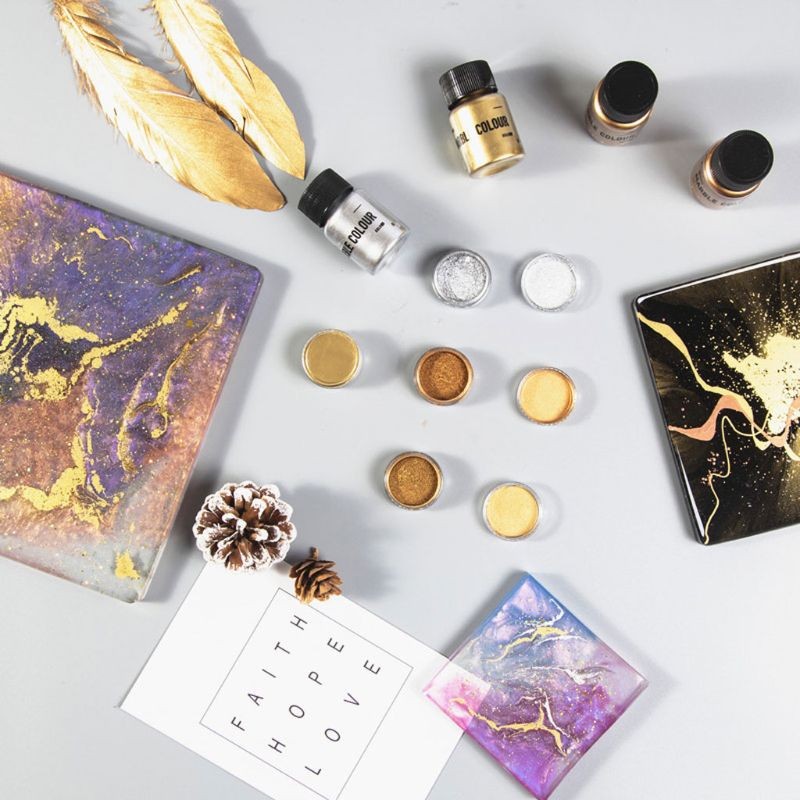 Juego De Pigmentos Metálicos Para Fabricación Joyas, Colorante Resina ...