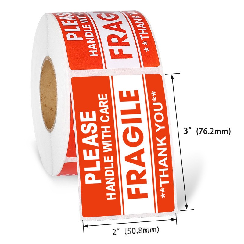 100Pcs Fragile Stickers The Goods Please Handle With Care Warning ...