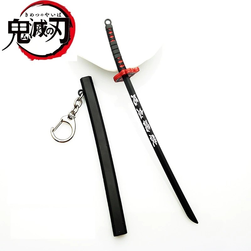 17Cm Anime Samurai Sword Demon Slayer Metal Japanese Kimino Rengoku ...