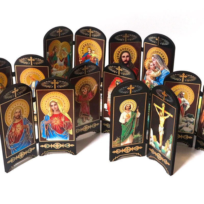 Articulos Catolico Figure Icon Double Screen Desk Decoration Jesus ...