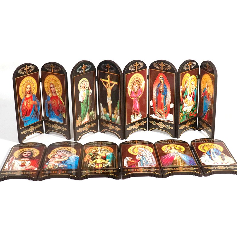 Articulos Catolico Figure Icon Double Screen Desk Decoration Jesus ...