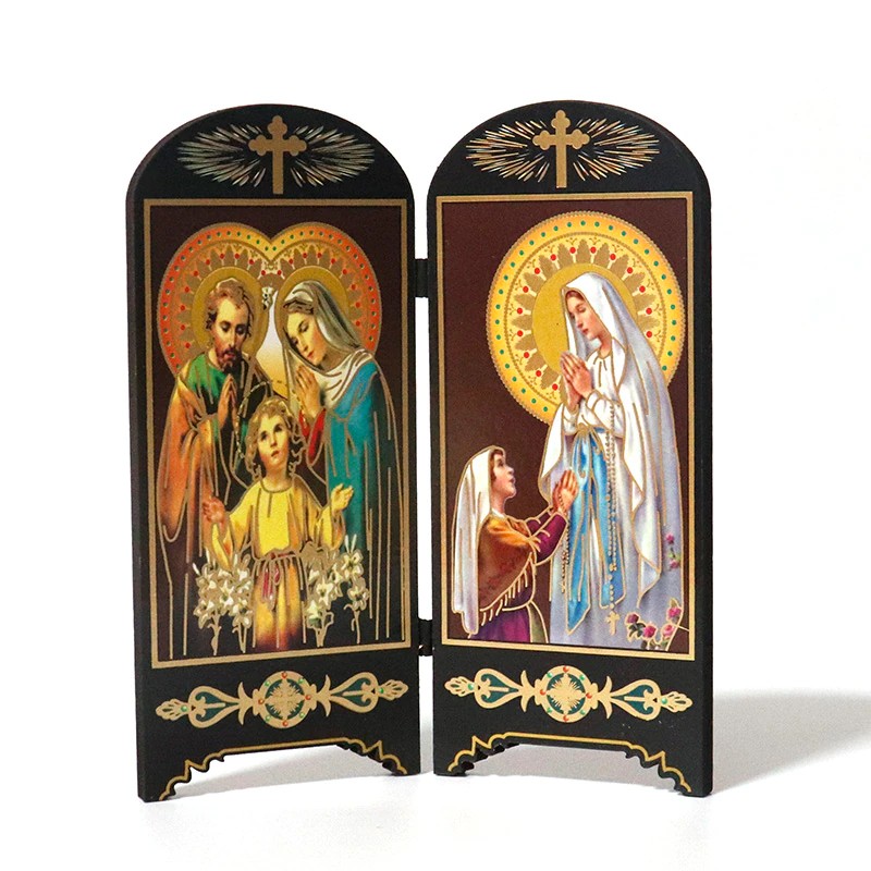 Articulos Catolico Figure Icon Double Screen Desk Decoration Jesus ...