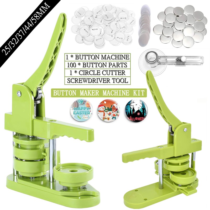 25-58Mm Rozet Button Maker Makinesi 100 Adet Düğme Parçaları + Daire ...