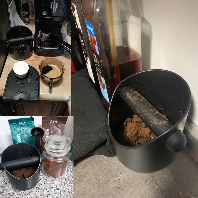 Coffee Knock Box Anti Slip Grind Dump Coffee Knock Grind Dump Waste Bin ...