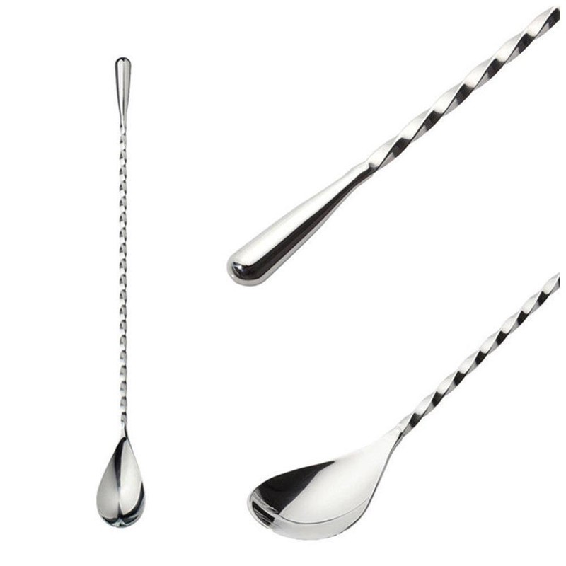 Steel Water Drop Bar Spoon Fine Thread Stirring Spoon Bar Mixing ...