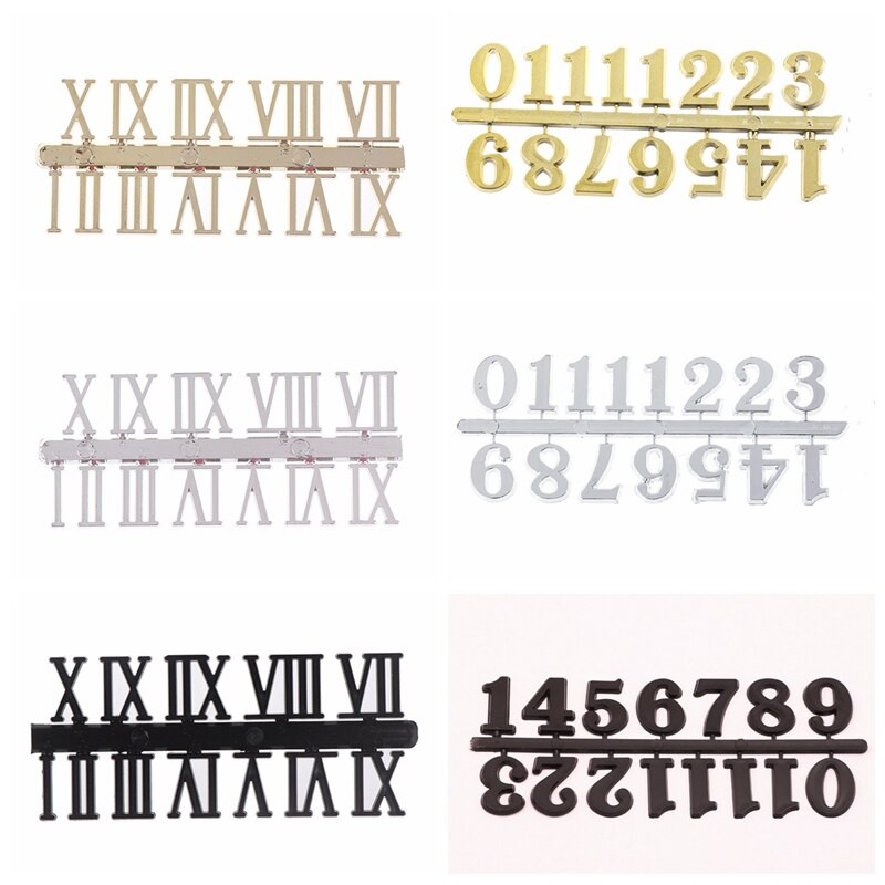 1 Set Roman Numerals Or Numerals Clock Accessories For Dial Diy Clock ...