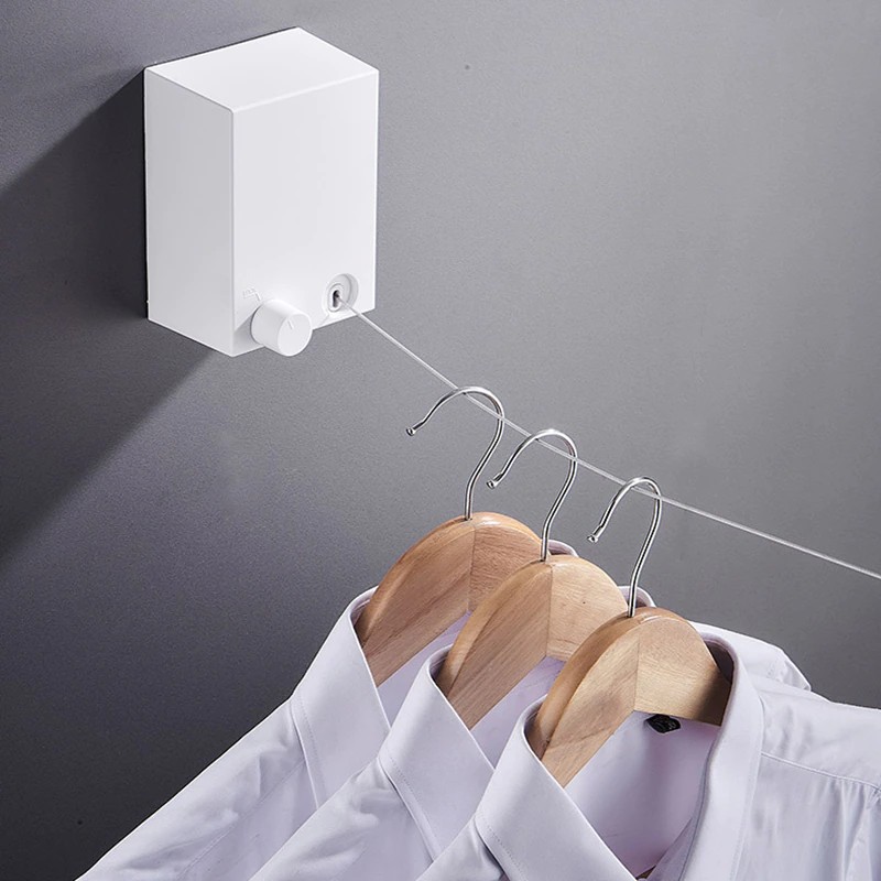 4M Clothesline Wall-Mounted Washing Clothes Drying Line Balcony ...