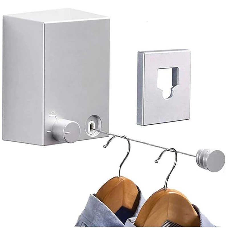 4M Clothesline Wall-Mounted Washing Clothes Drying Line Balcony ...