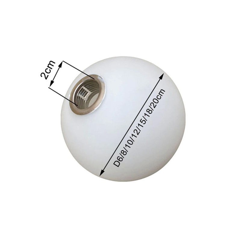 White Glass Lamp Shade For G9 Bulb, Frosted 2Cm Opening Accessory Glass ...