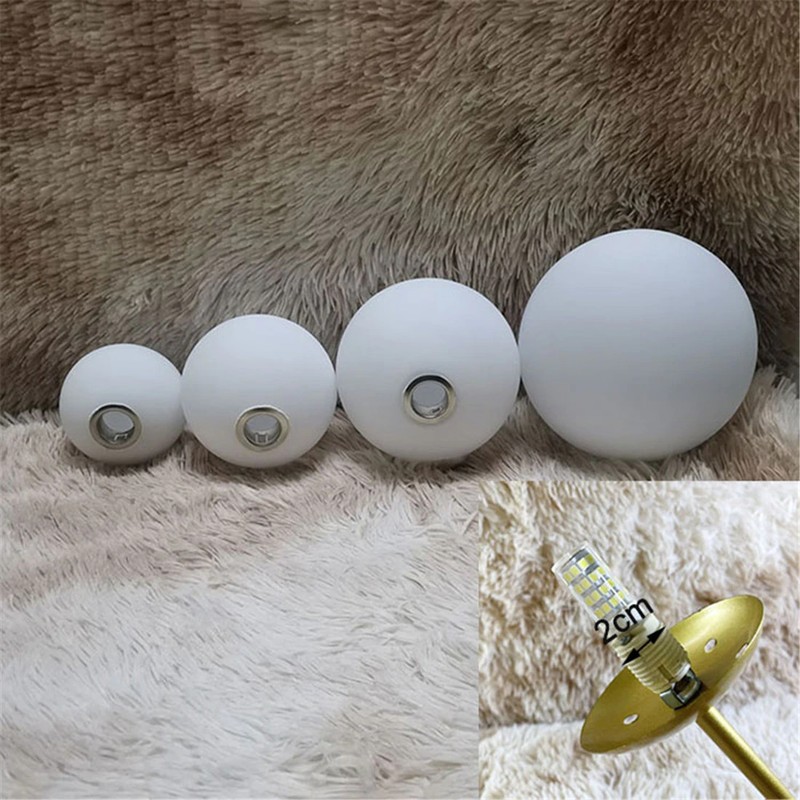 White Glass Lamp Shade For G9 Bulb, Frosted 2Cm Opening Accessory Glass ...