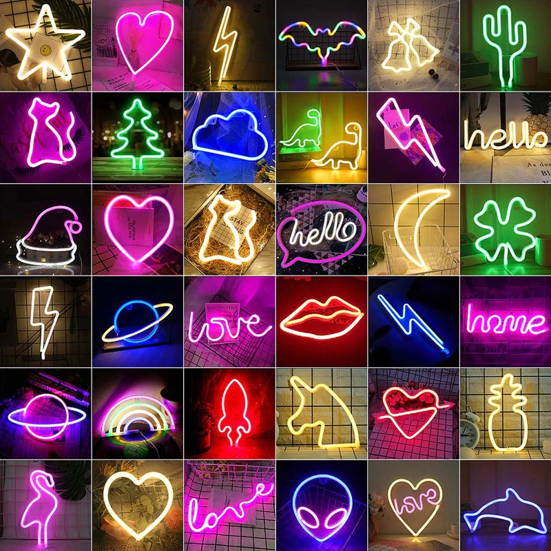 Neon Led Lights Sign Planet Flash Moon Light Love Cloud Neon Signs For ...