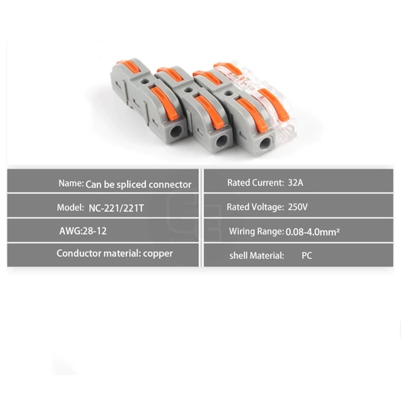 1 In Multiple Out Quick Wiring Connector Universal Wiring Cable Push-In ...