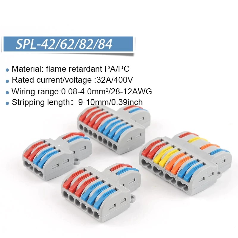 1 In Multiple Out Quick Wiring Connector Universal Wiring Cable Push-In ...