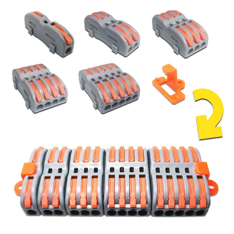 Mini Conectores De Cabo Fio Rápido Condutor Compacto Universal Mola ...