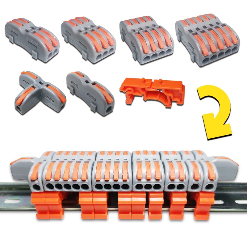 Mini Conectores De Cabo Fio Rápido Condutor Compacto Universal Mola ...