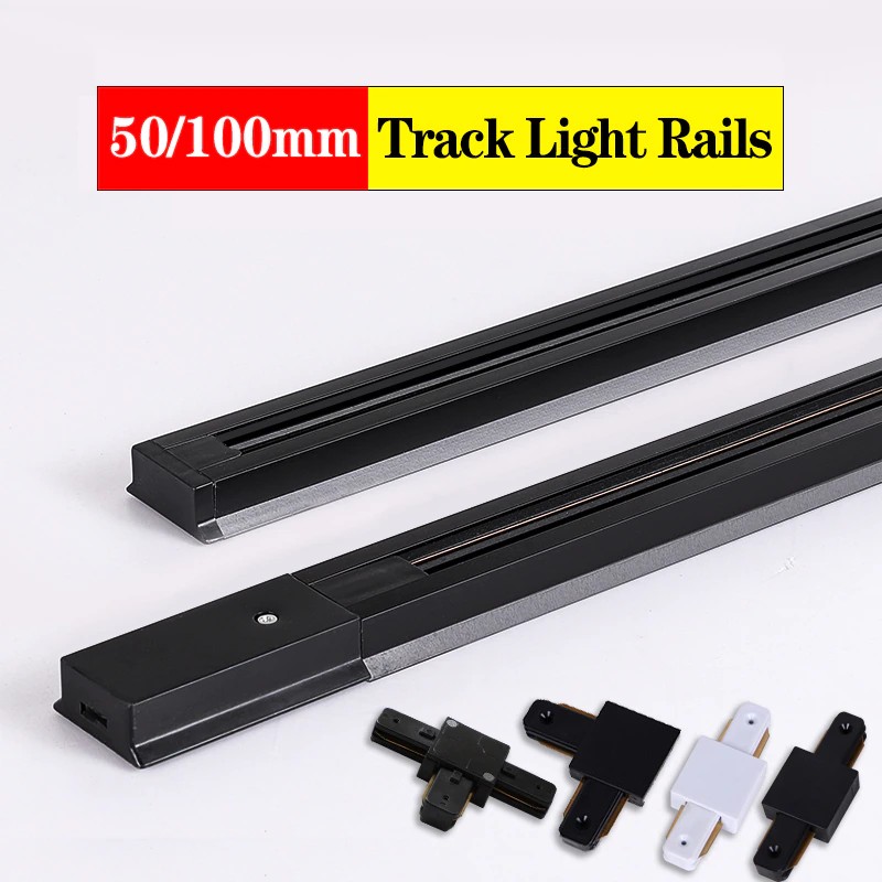 Led Track Light Rail 0.5M 1M 2 Wire Electrified Rail With Spots Led ...