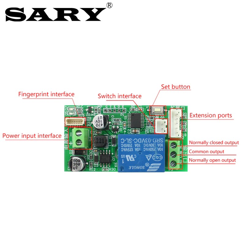 Sary Recognition Relay Module Dc3.5V-15V Access Control Board 12V Low ...
