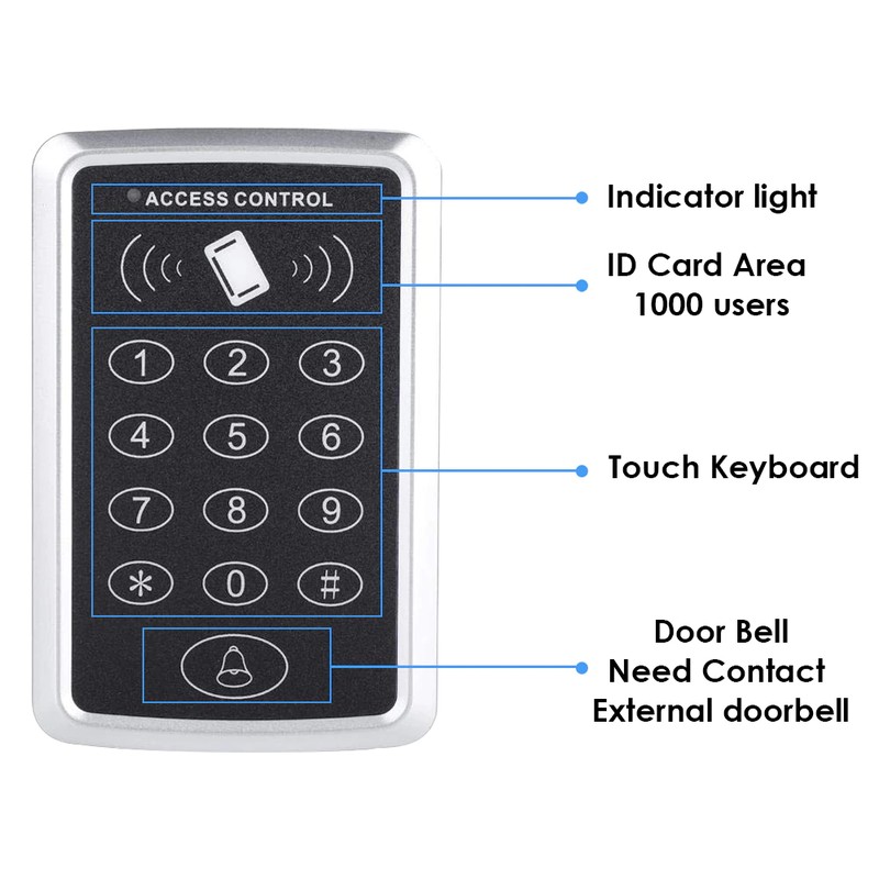 Rfid Access Control Keypad Em Card Reader Door Access Control System ...