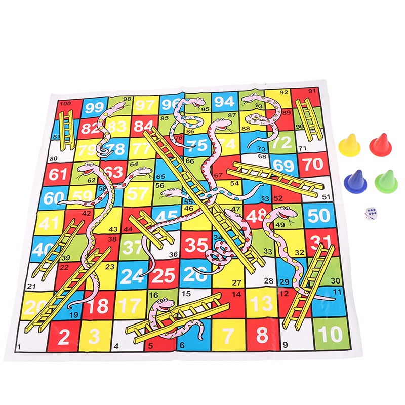 Snake Ladder Educational Kids Children Toys Interesting Board Game Set ...