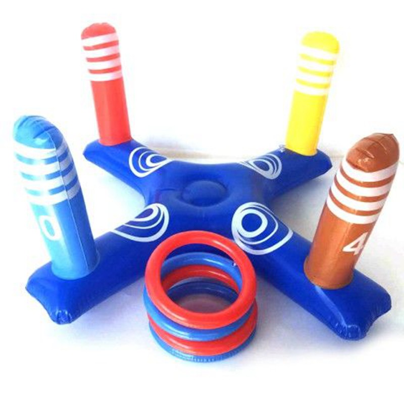 Inflatable Ring Throwing Ferrule Inflatable Ring Toss Pool Game Toy ...