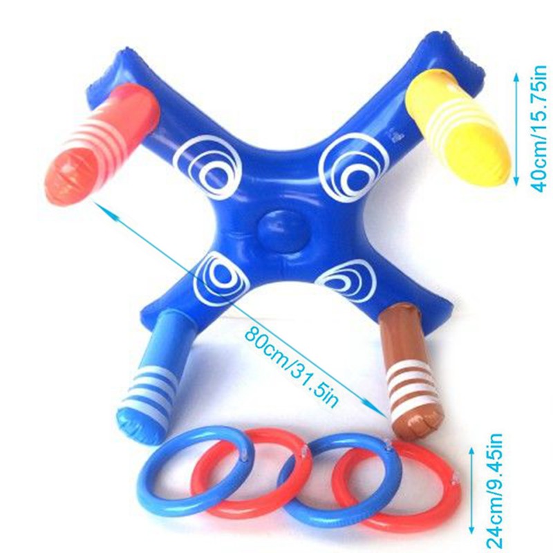 Inflatable Ring Throwing Ferrule Inflatable Ring Toss Pool Game Toy ...