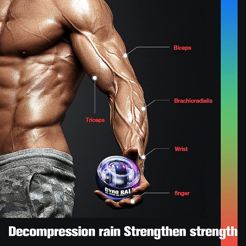 Autostart Powerball Wrist Power Gyro Ball Hand Forearm Strengthering ...