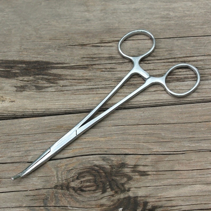 Stainless Steel Curved Tip And Straight Tip Forceps Locking Clamps ...
