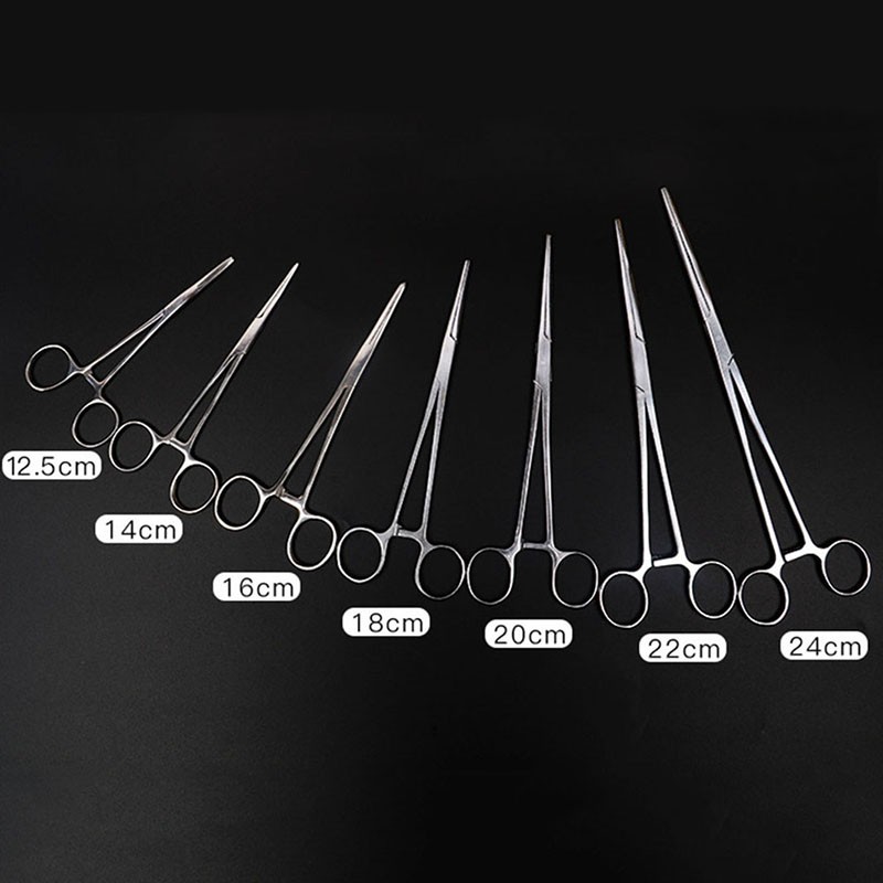 Stainless Steel Curved Tip And Straight Tip Forceps Locking Clamps ...