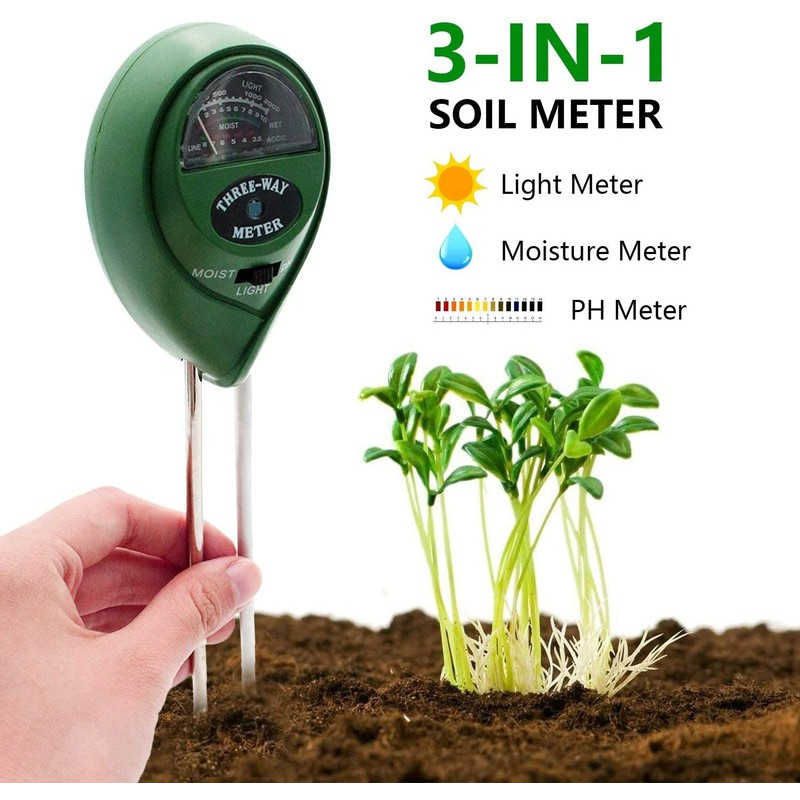 Soil Ph Tester, 3/4 In 1 Ph Light Acidity Meter Plant Soil Tester Kit ...